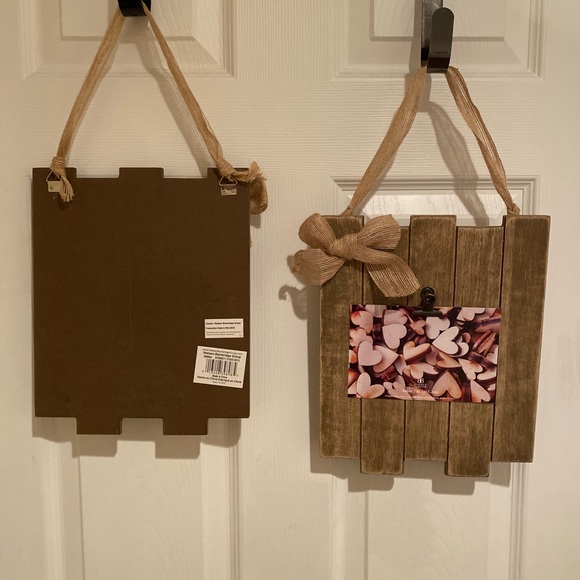 Burnes Of Boston | Wall Decor | Wood Hanging Photo Frames With Burlap ...